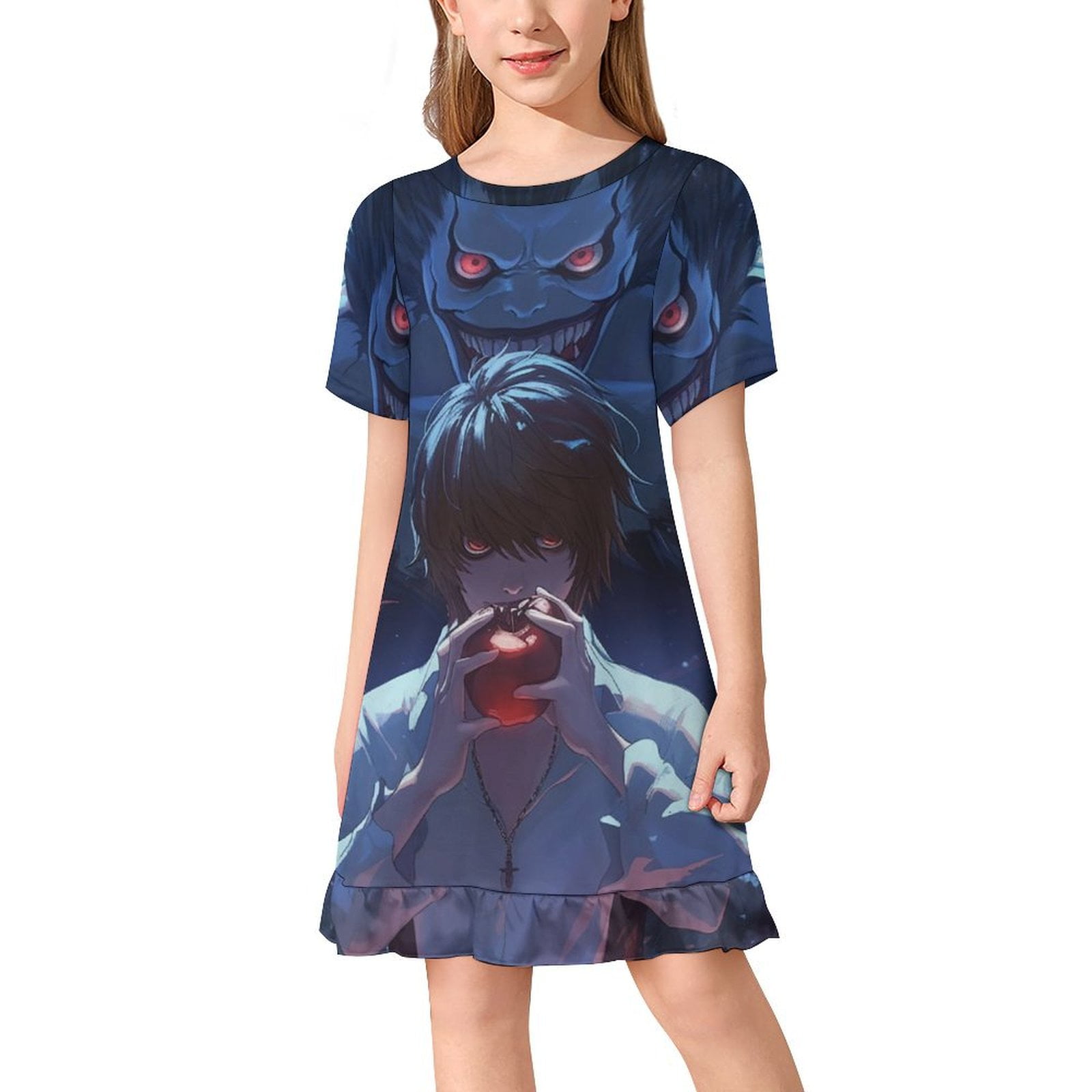 Anime Death Note Children's Short Sleeved Dress 3D Printed Classical ...