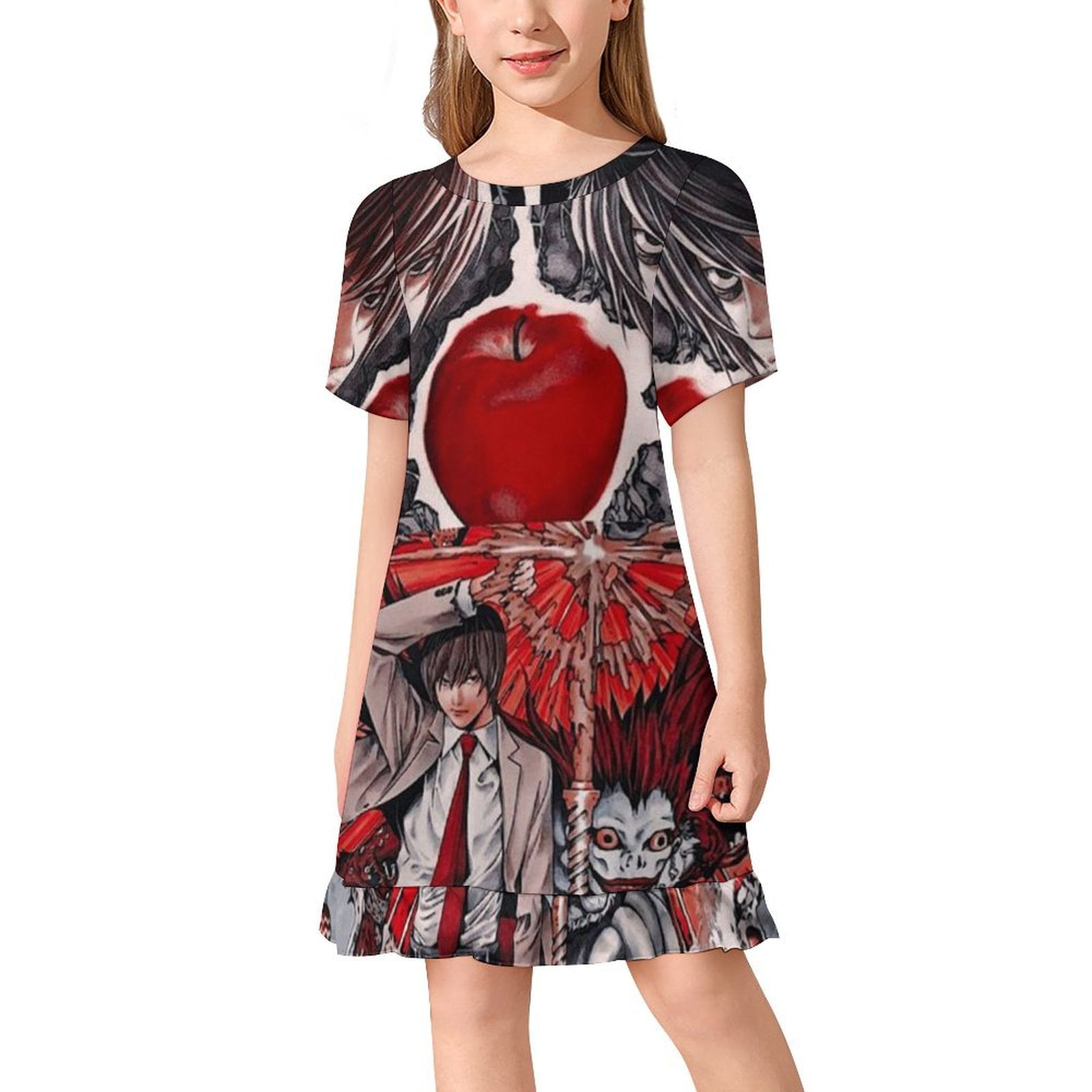 Anime Death Note Children's Short Sleeved Dress 3D Printed Classical ...