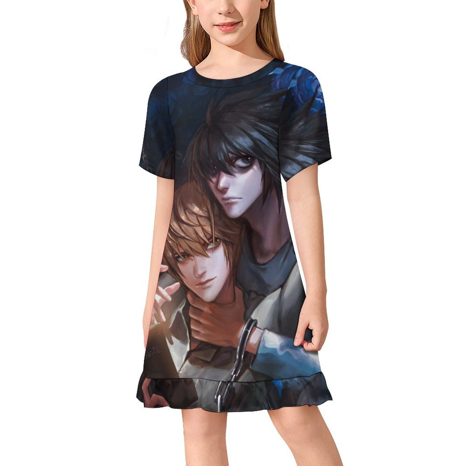 Anime Death Note Children's Short Sleeved Dress 3D Printed Classical ...