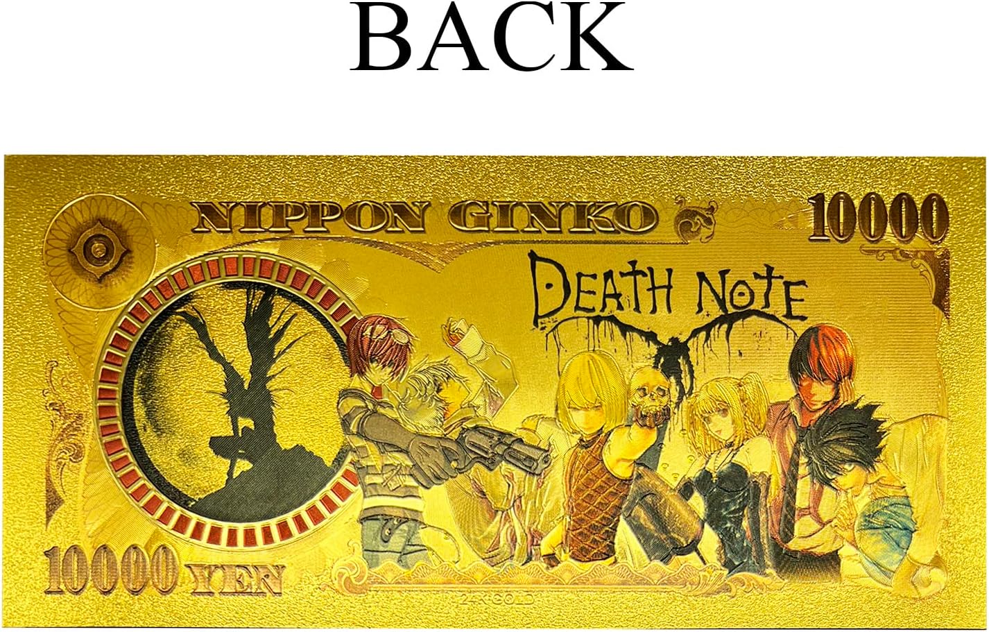 Anime Death Note Gold Coated Banknote, Limited Edition Collectible Bill ...