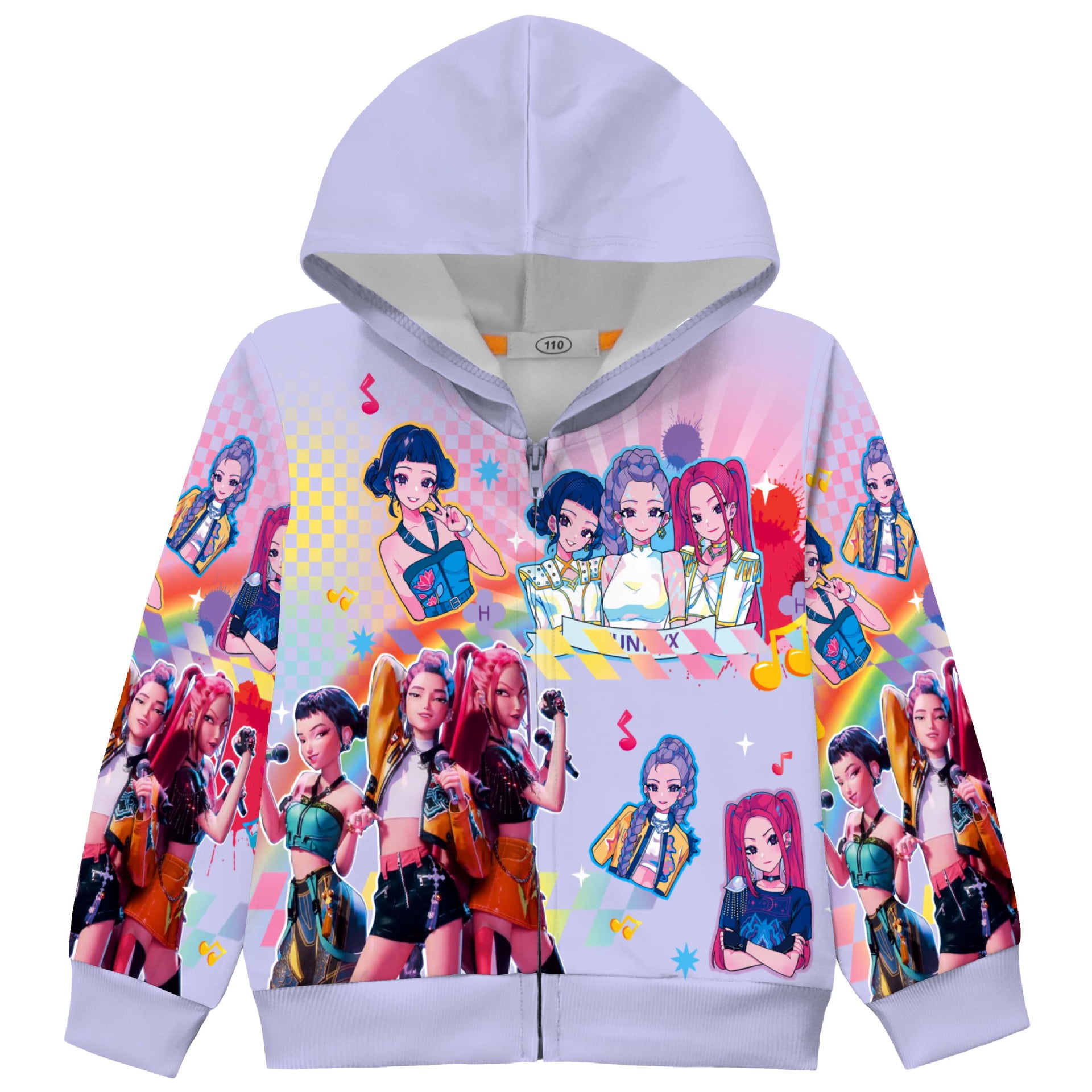 Anime Demon Hoodie Hunters 3D Cartoon Jacket Sweatshirt Music Zip ...