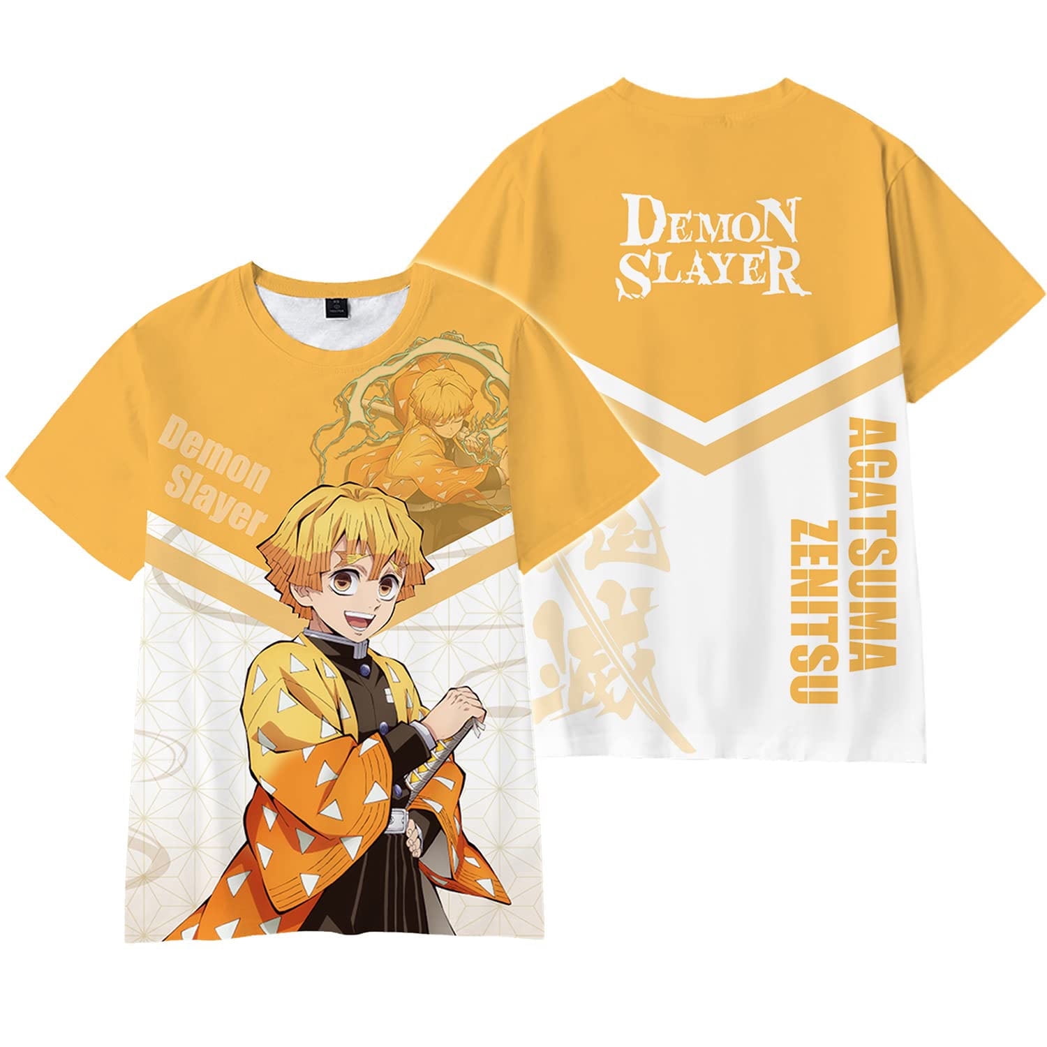 Anime Demon Shirt Men Women 3D Printing Slayer Crew-Neck T-Shirt Summer ...