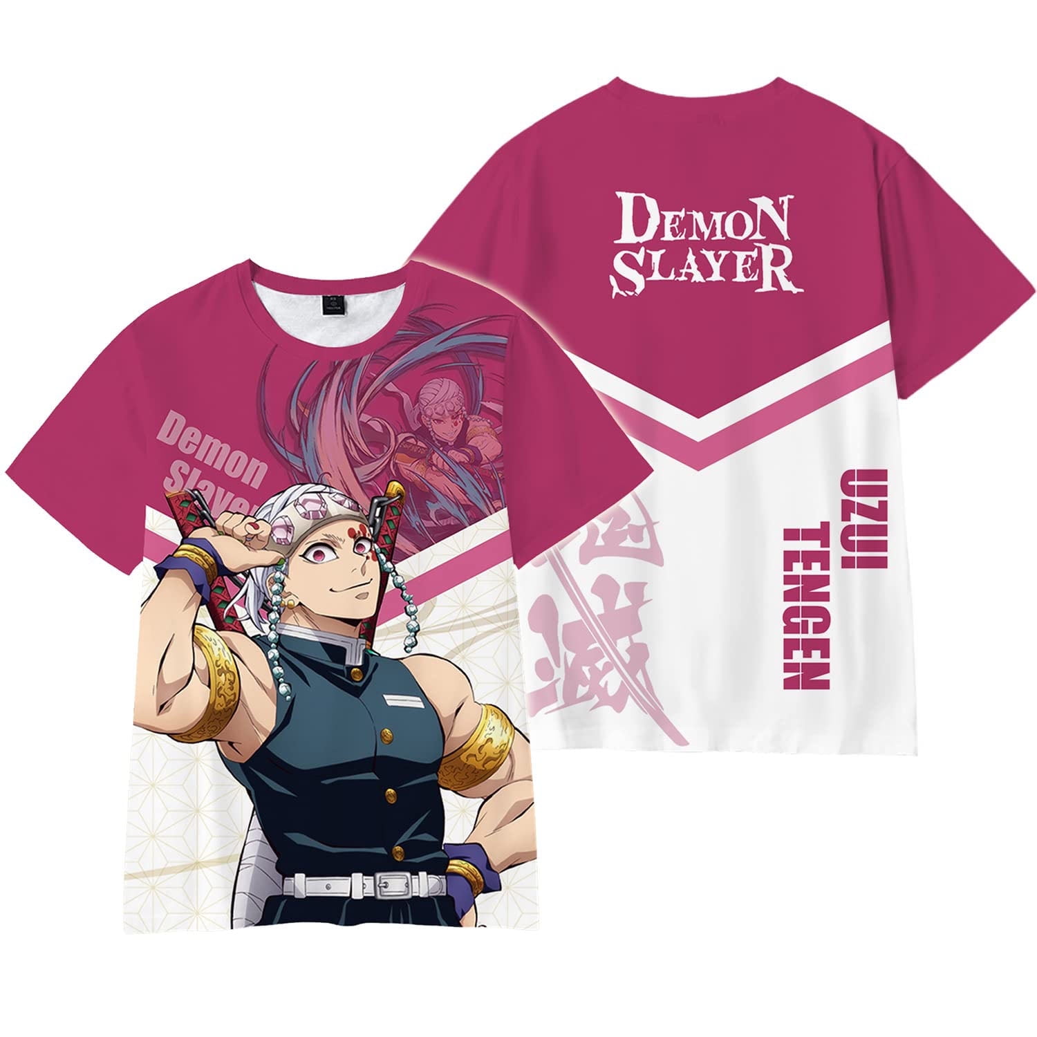 Anime Demon Shirt Men Women 3D Printing Slayer Crew-Neck T-Shirt Summer ...