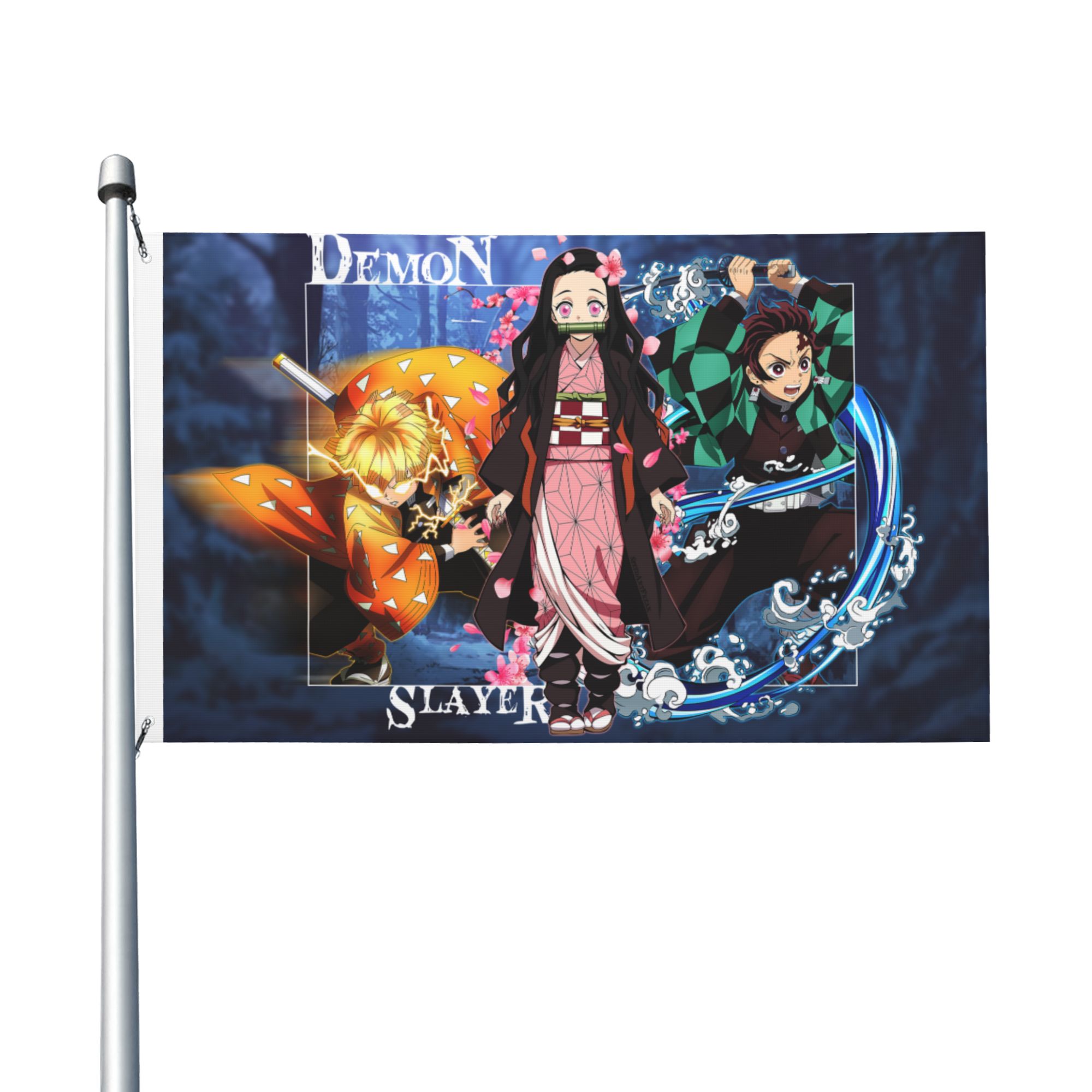 Anime Demon Slayer 3x5FT Flag Garden Decorative Flags Vertical Double ...