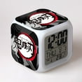 Anime Demon Slayer Alarm Clock Nezuko Tanjiro Zenitsu Action Figure LED ...