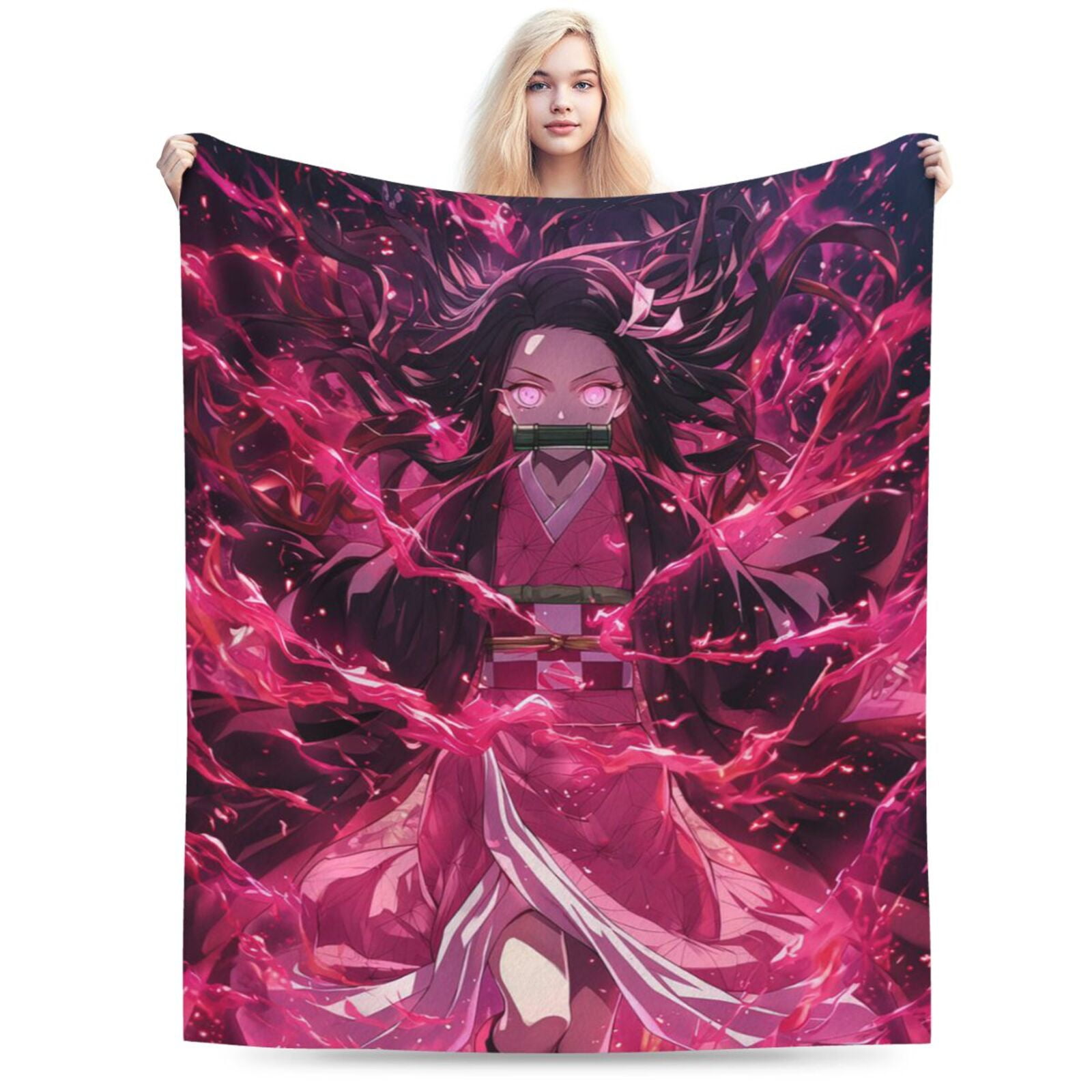 Anime Demon Slayer Blanket Cartoon Decorative Throw Blanket Soft Cozy ...