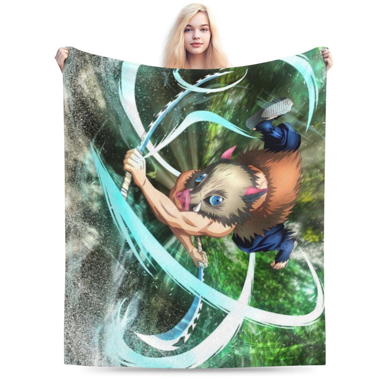 Anime Demon Slayer Blanket Cartoon Decorative Throw Blanket Soft Cozy ...