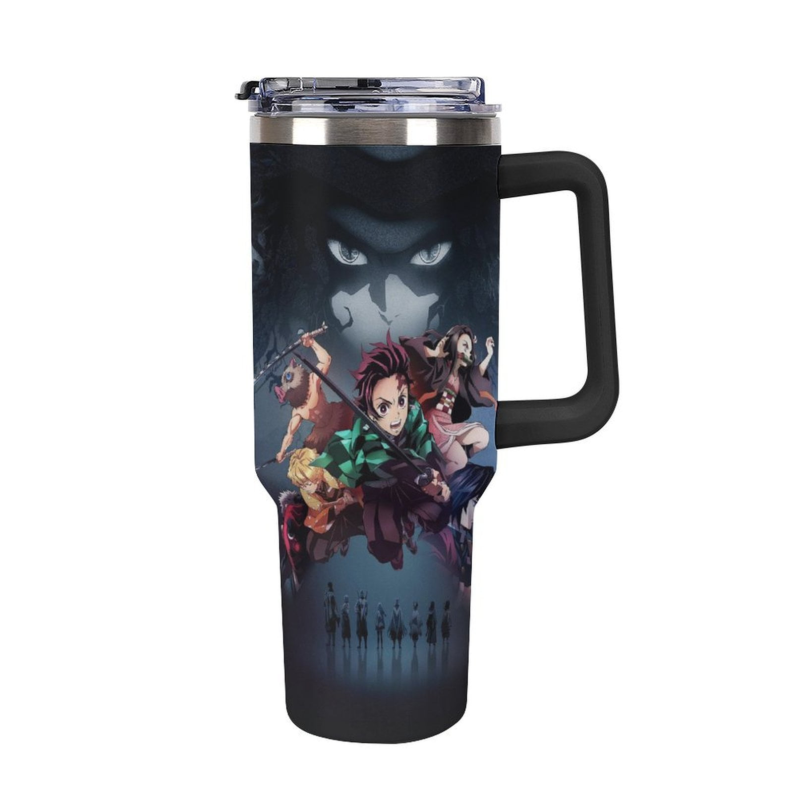 Anime Demon Slayer Car Cup Tumbler with Handle & Straw 40Oz Cupholder ...
