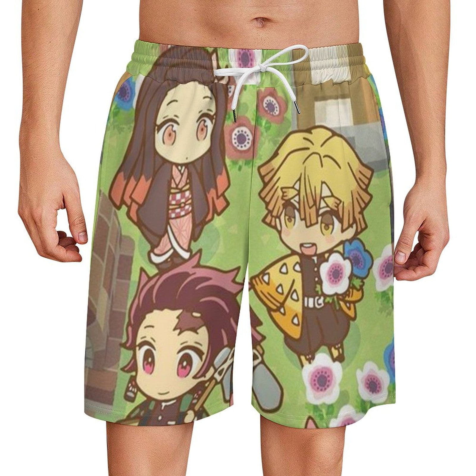 Anime Demon Slayer Characters Adult Short Sweatpants Daily Cozy Soft ...