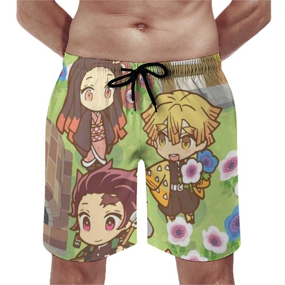 Anime Demon Slayer Characters Men's Swim Trunks Quick Dry Beach Board ...
