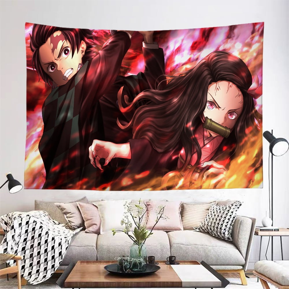 Anime Demon Slayer Christmas Backdrop Stylish Tapestry for Girls Women ...