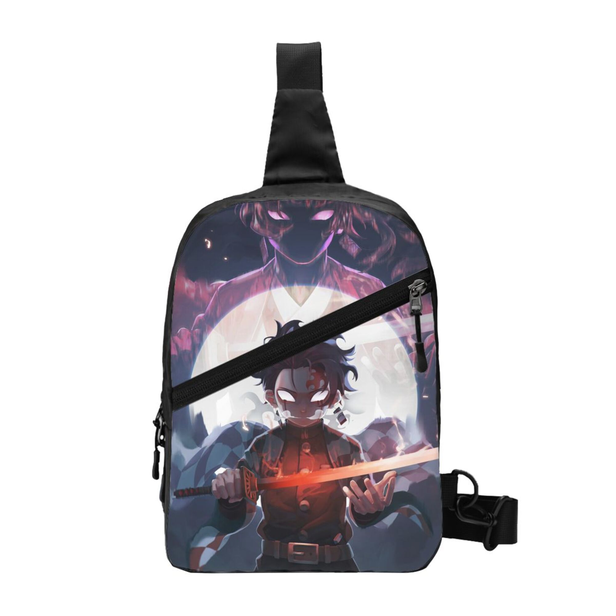 Anime Demon Slayer Crossbody Chest Bag Adjustable Outdoor Folding ...