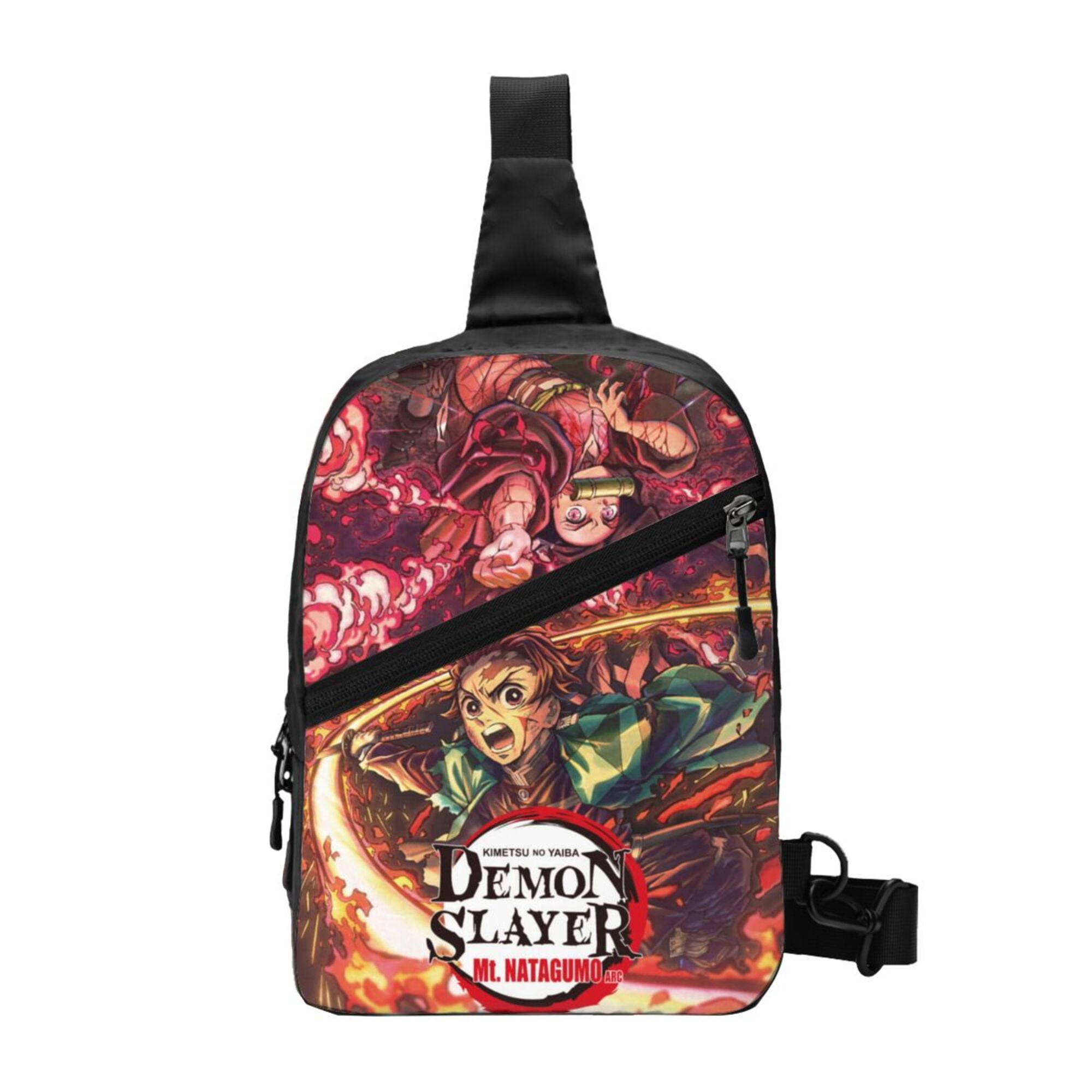 Anime Demon Slayer Crossbody Chest Bag Folding Sports Crossbody Chest ...