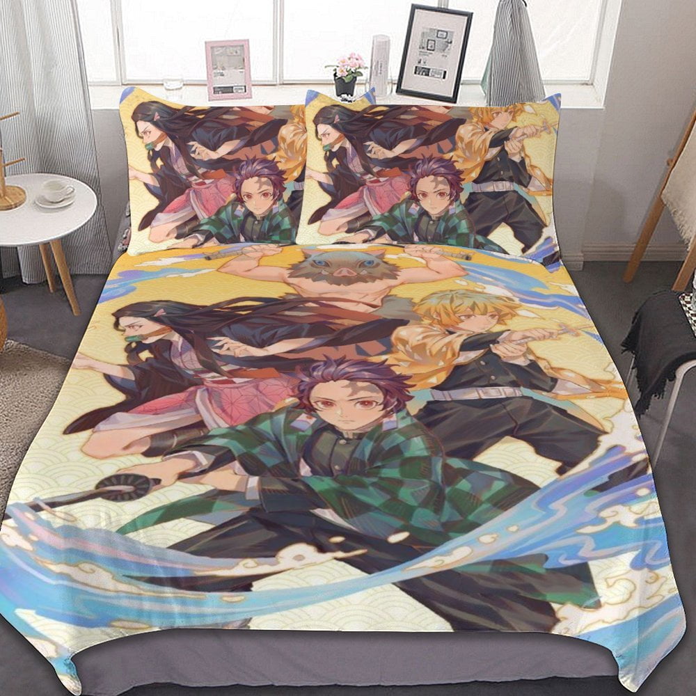 Anime Demon Slayer Duvet Cover Set, 3D Printed Lightweight and ...