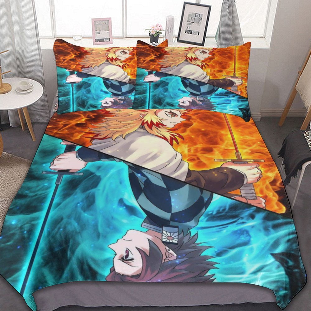 Anime Demon Slayer Duvet Cover Set, 3D Printed Lightweight and ...