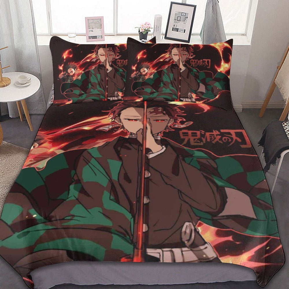 Anime Demon Slayer Duvet Cover Set, 3D Printed Lightweight and ...
