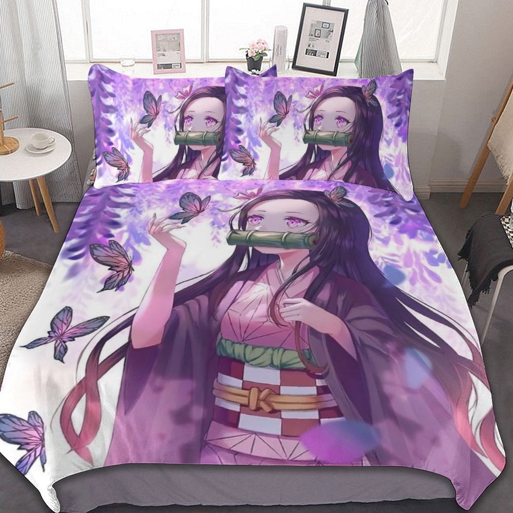 Anime Demon Slayer Duvet Cover Set, 3D Printed Lightweight and ...