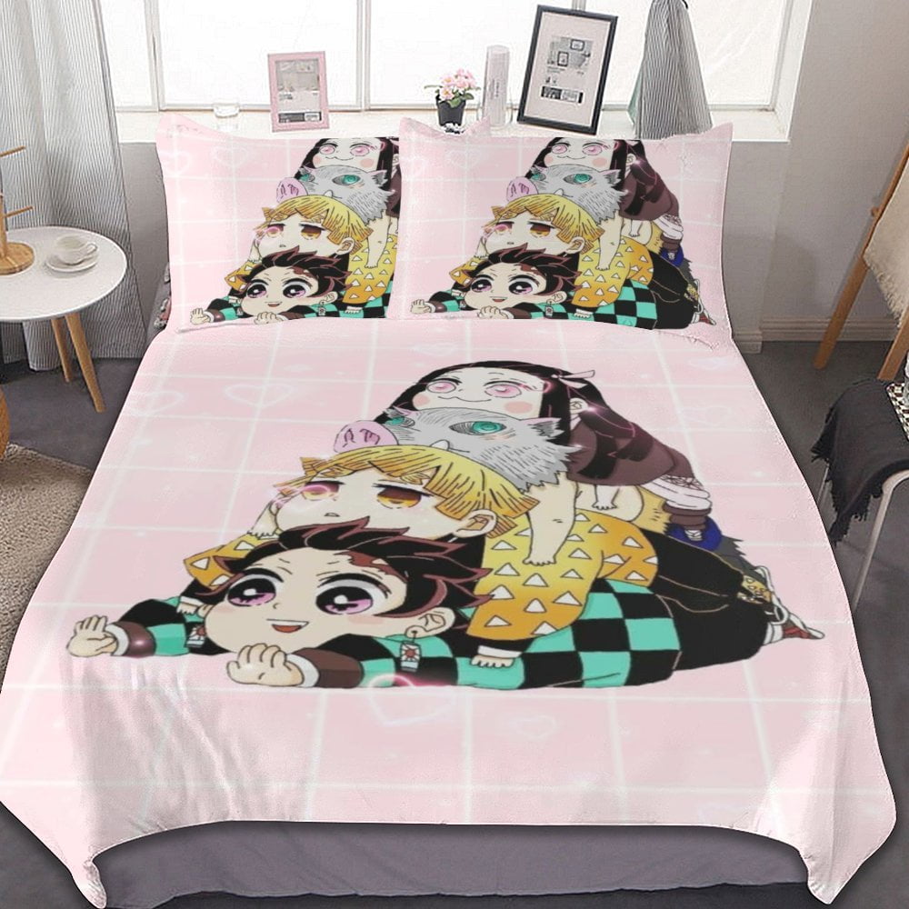 Anime Demon Slayer Duvet Cover Set, 3D Printed Lightweight and ...