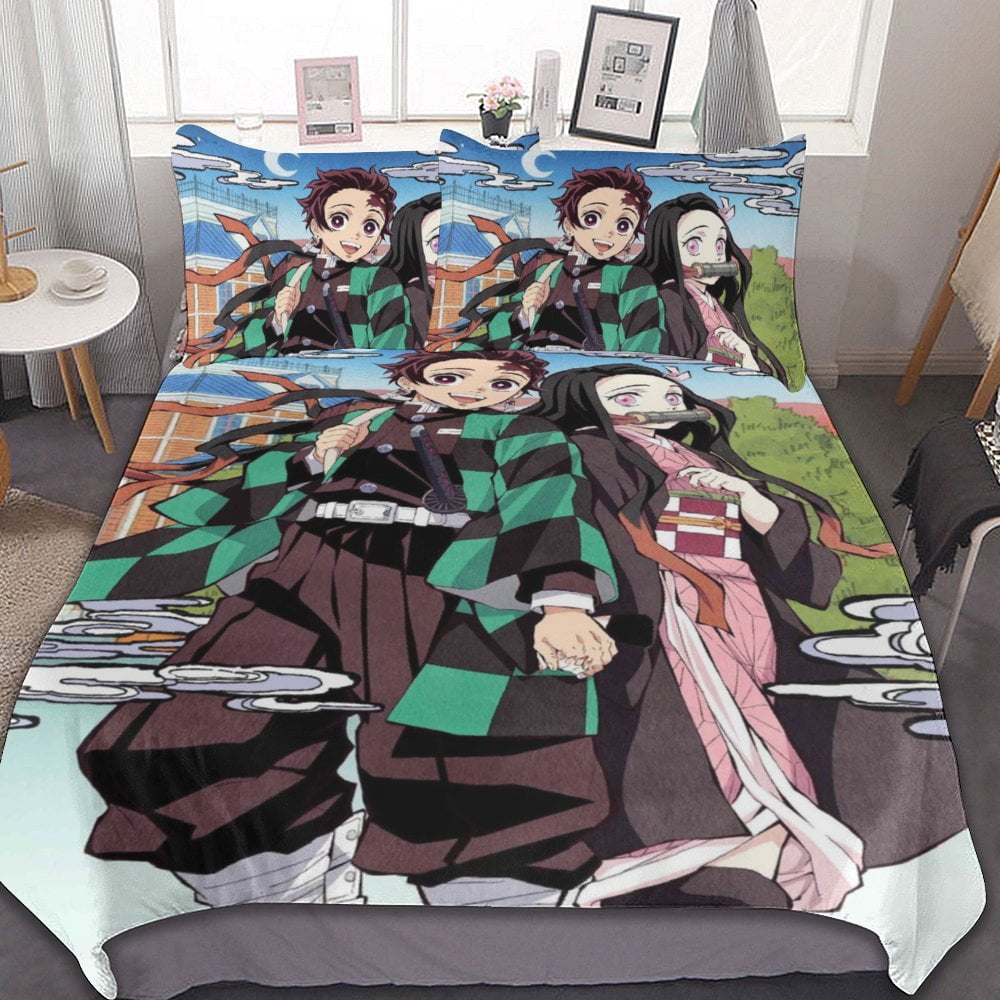 Anime Demon Slayer Duvet Cover Set, 3D Printed Lightweight and ...