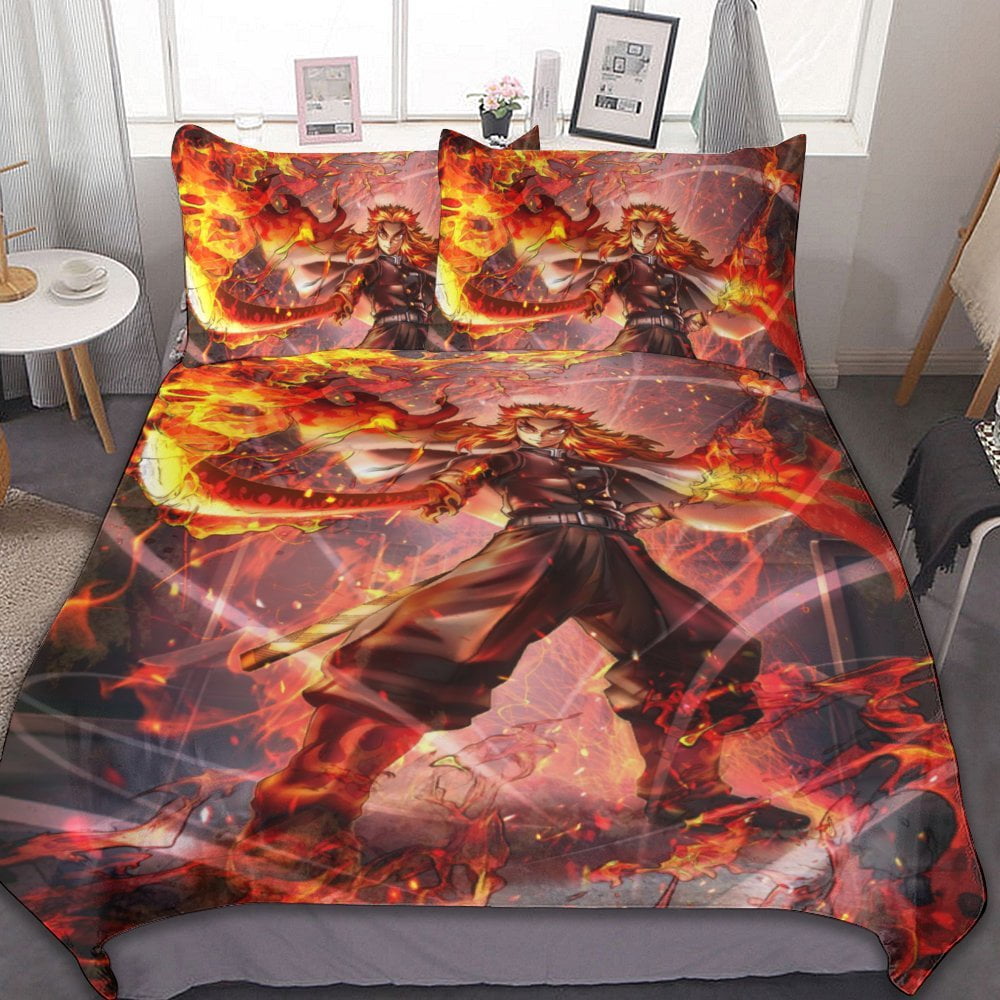 Anime Demon Slayer Duvet Cover Set, 3D Printed Lightweight and ...