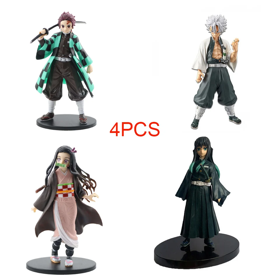 Anime Demon Slayer Figure Kamado Tanjirou Nezuko Action Figures PVC ...