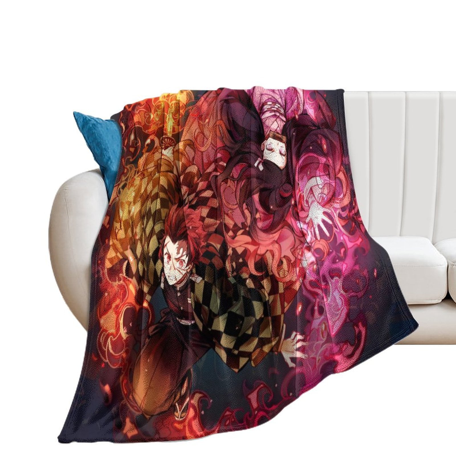 Anime Demon Slayer Flannel Blanket Super Soft And Bed Blanket Couch ...