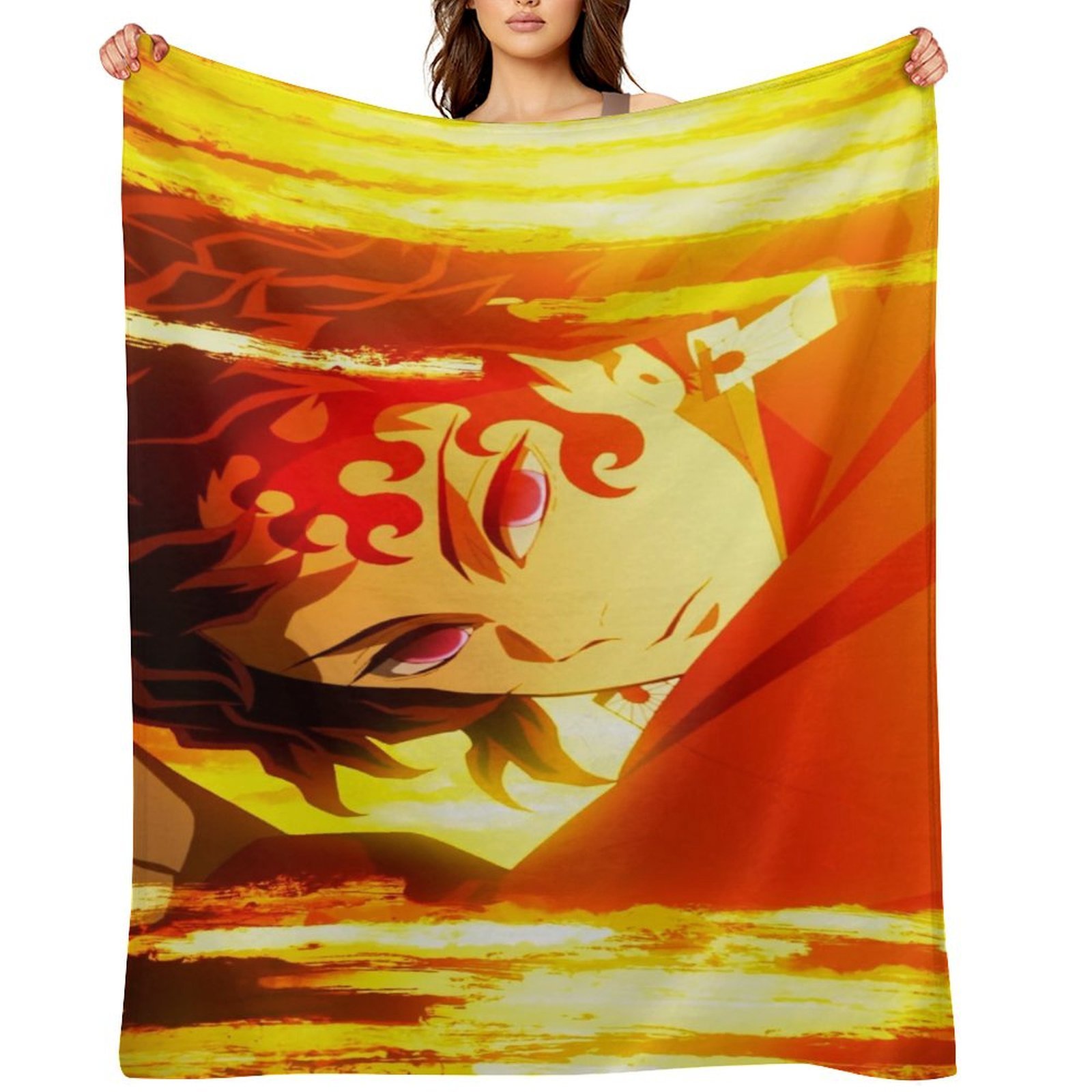 Anime Demon Slayer Flannel Blanket, Ultra Soft Warm Throw Lightweight ...