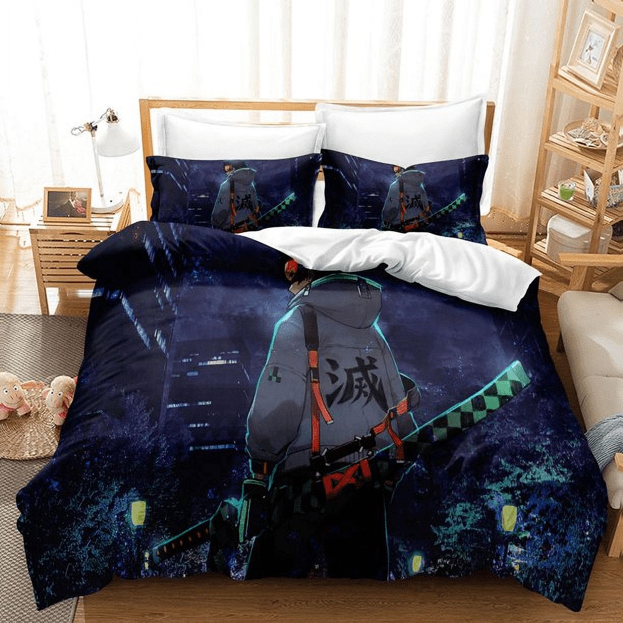 Anime Demon Slayer Full Size Bedding Bed Set for Room Decor Fashion New ...