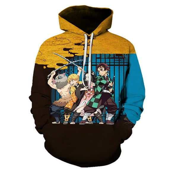 Anime Demon Slayer Hoodie, Unisex 3D Demon Slayer Christmas Gift, Cute ...