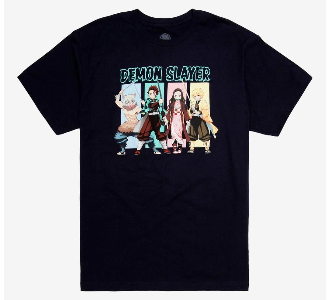 Anime Demon Slayer KIMETSU NO YAIBA GROUP PANEL T-Shirt NWT Licensed ...