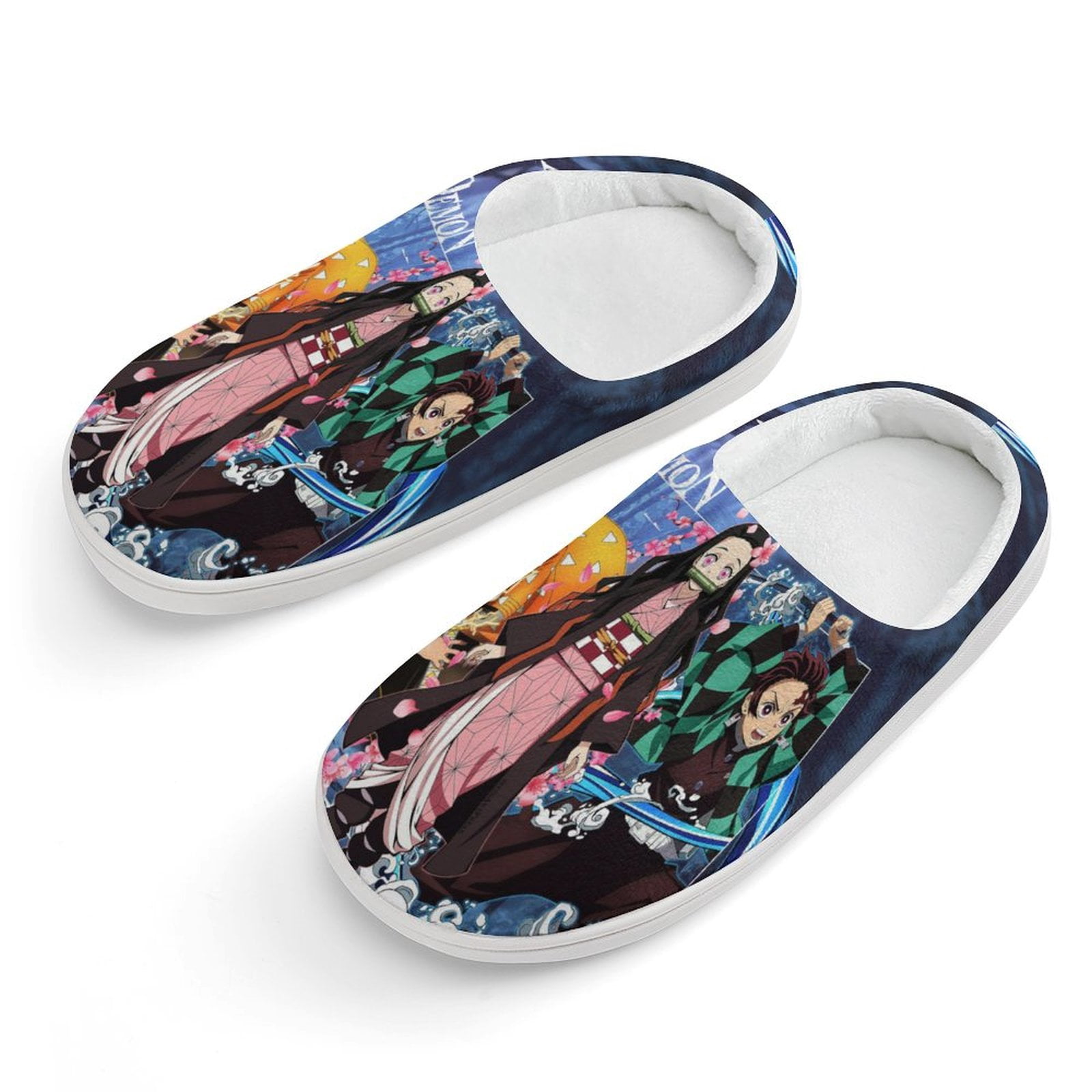 Anime Demon Slayer Kids Cotton Slippers Slip-on Indoor Memory Foam ...