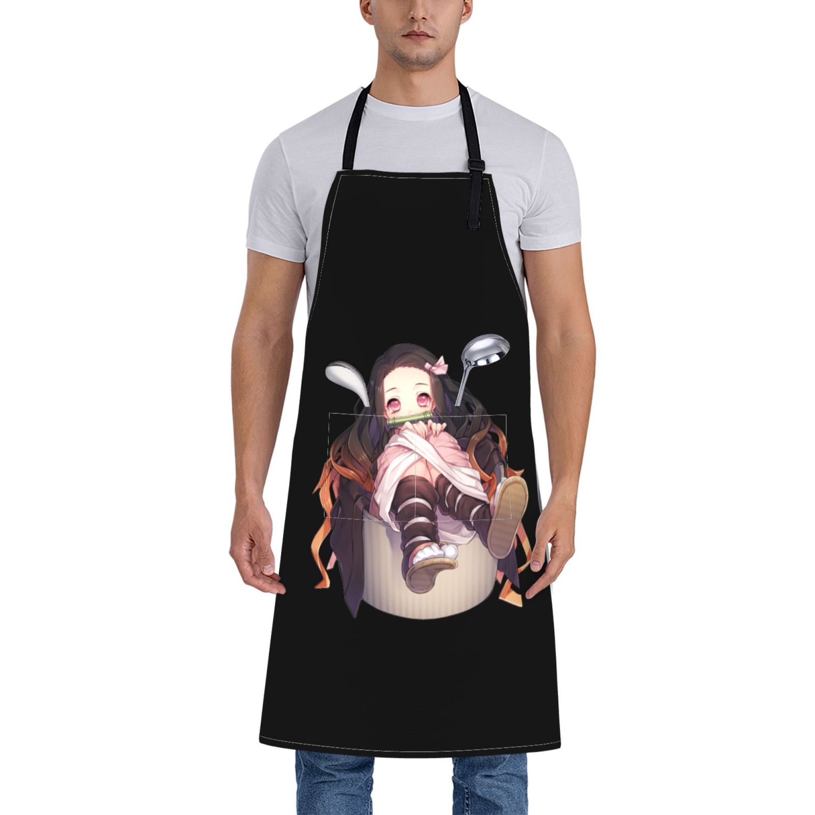 Anime Demon Slayer Kimetsu No Yaiba Bib Apron Waterdrop Resistant ...