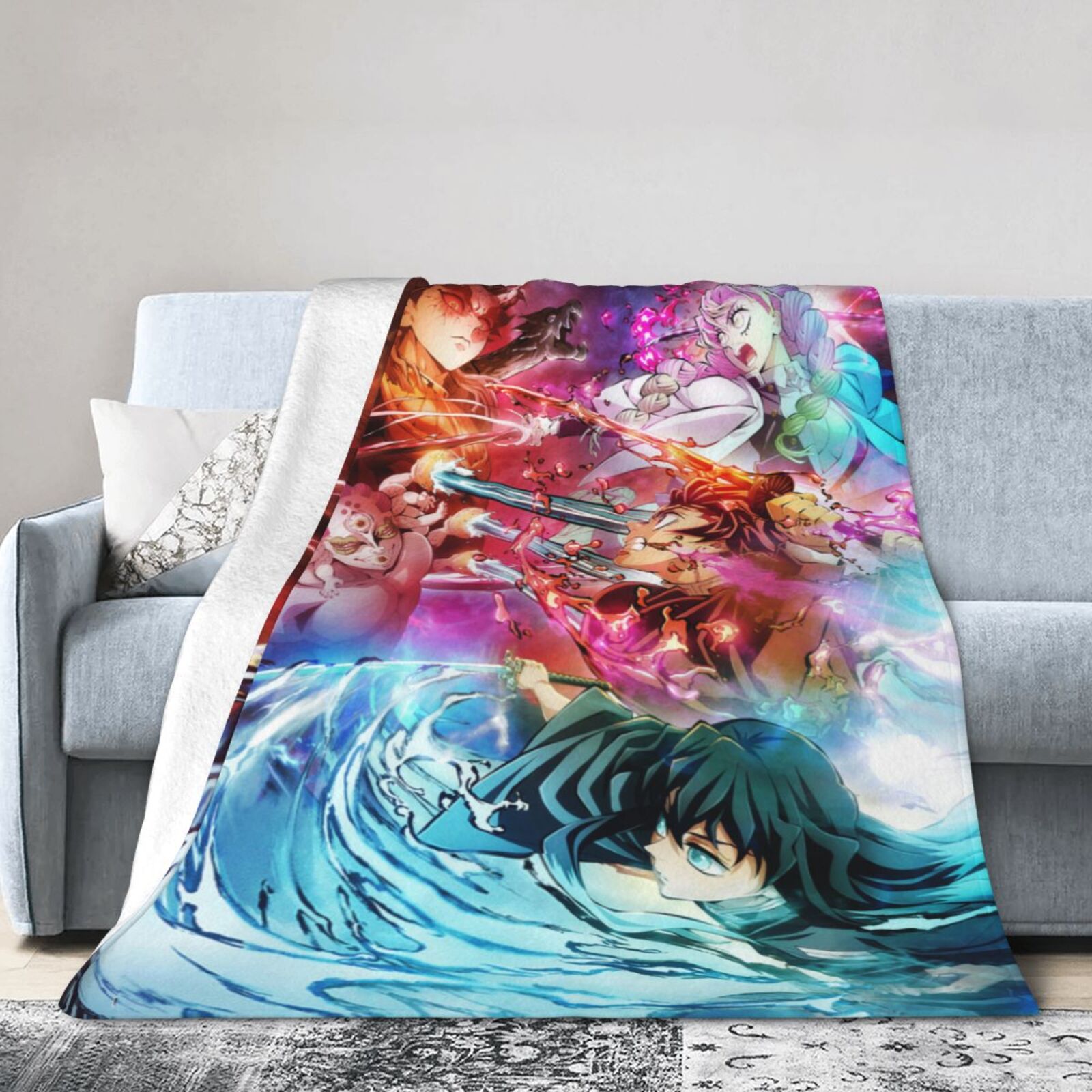 Anime Demon Slayer Kimetsu No Yaiba Blankets Soft And Comfortable,Ultra ...