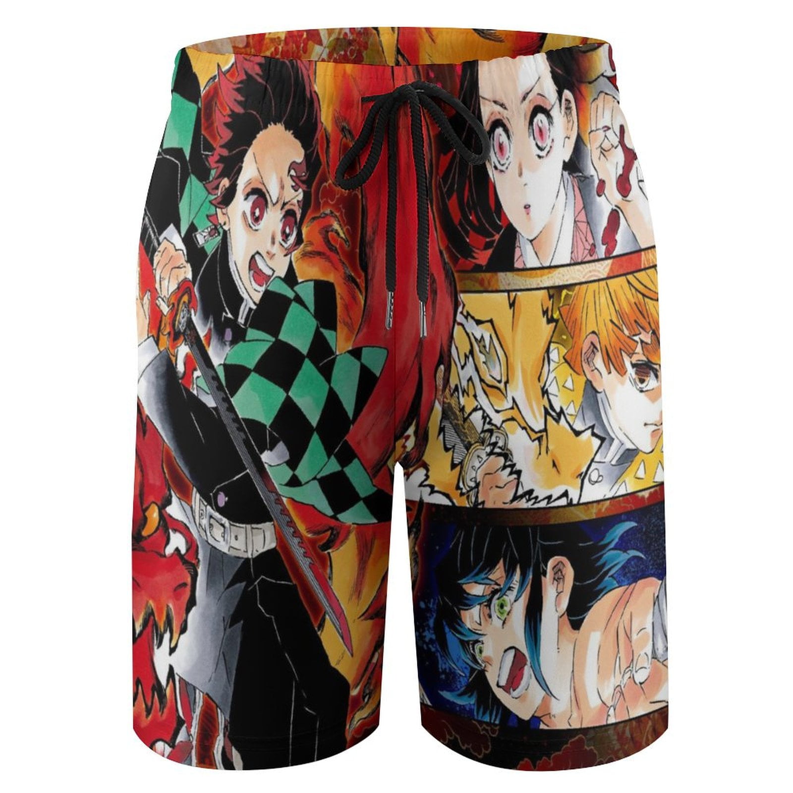 Anime Demon Slayer Kimetsu No Yaiba Boys Swim Trunks Big Kids Bathing ...