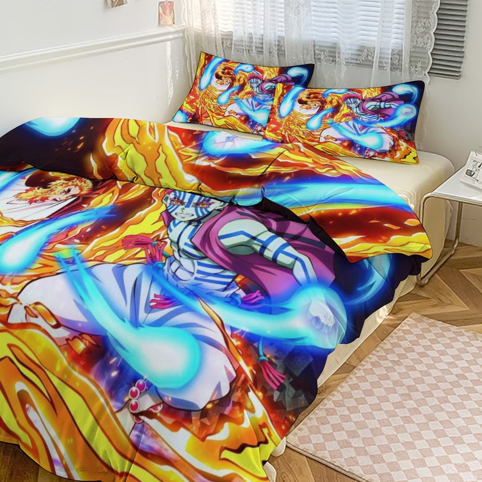 Anime Demon Slayer Kimetsu No Yaiba Home Bed 3-piece Set, Polyester ...