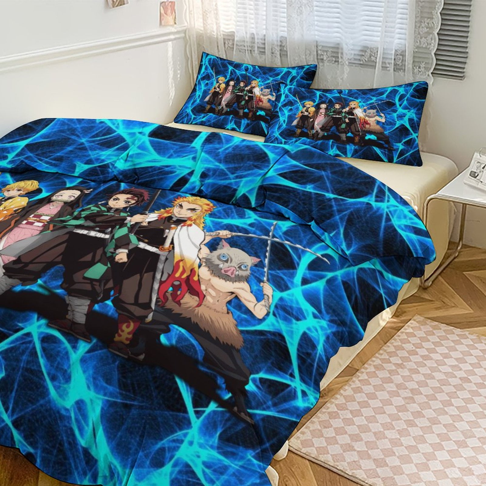 Anime Demon Slayer Kimetsu No Yaiba Home Bed 3-piece Set, Polyester ...