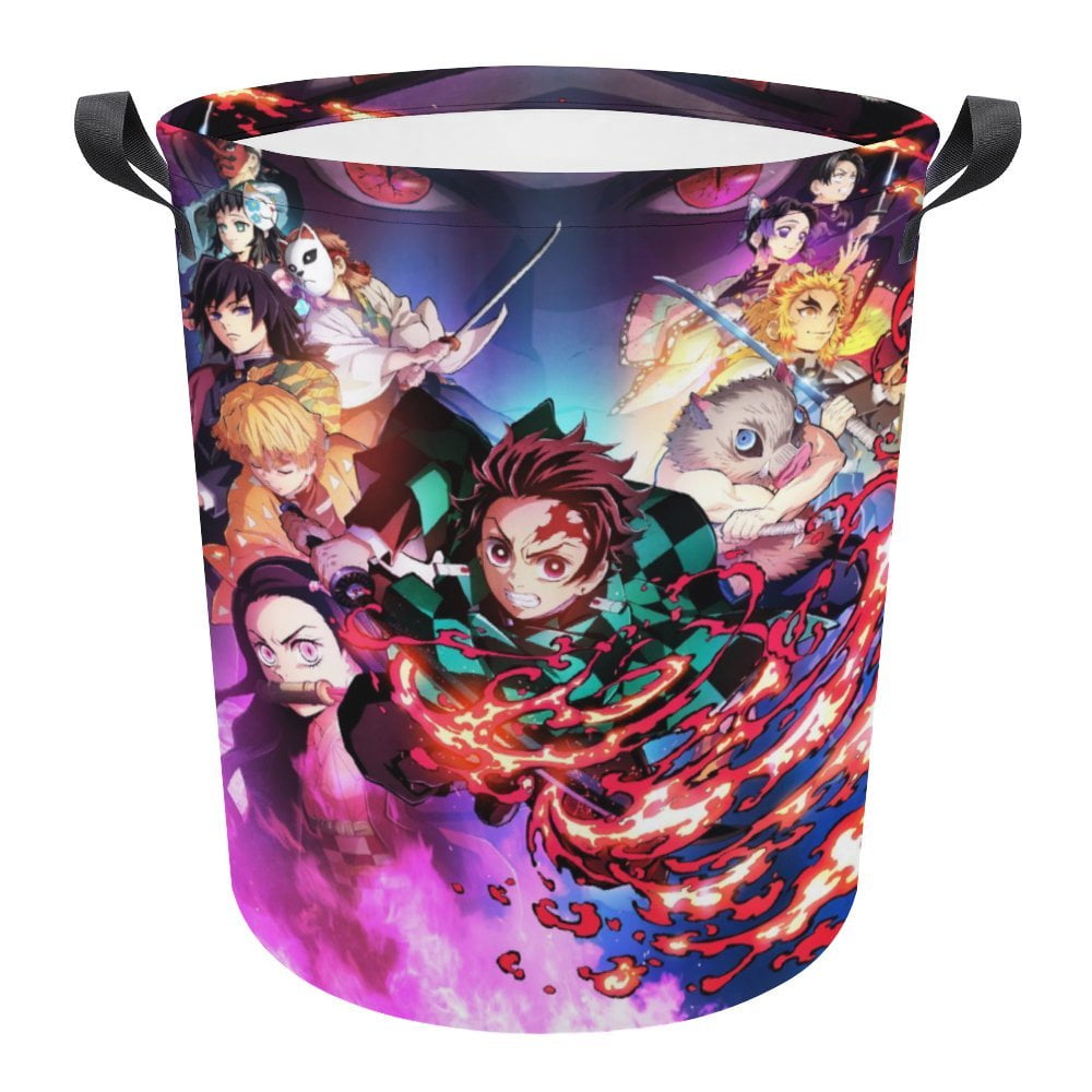 Anime Demon Slayer Kimetsu No Yaiba Large Laundry Hamper Basket Durable ...