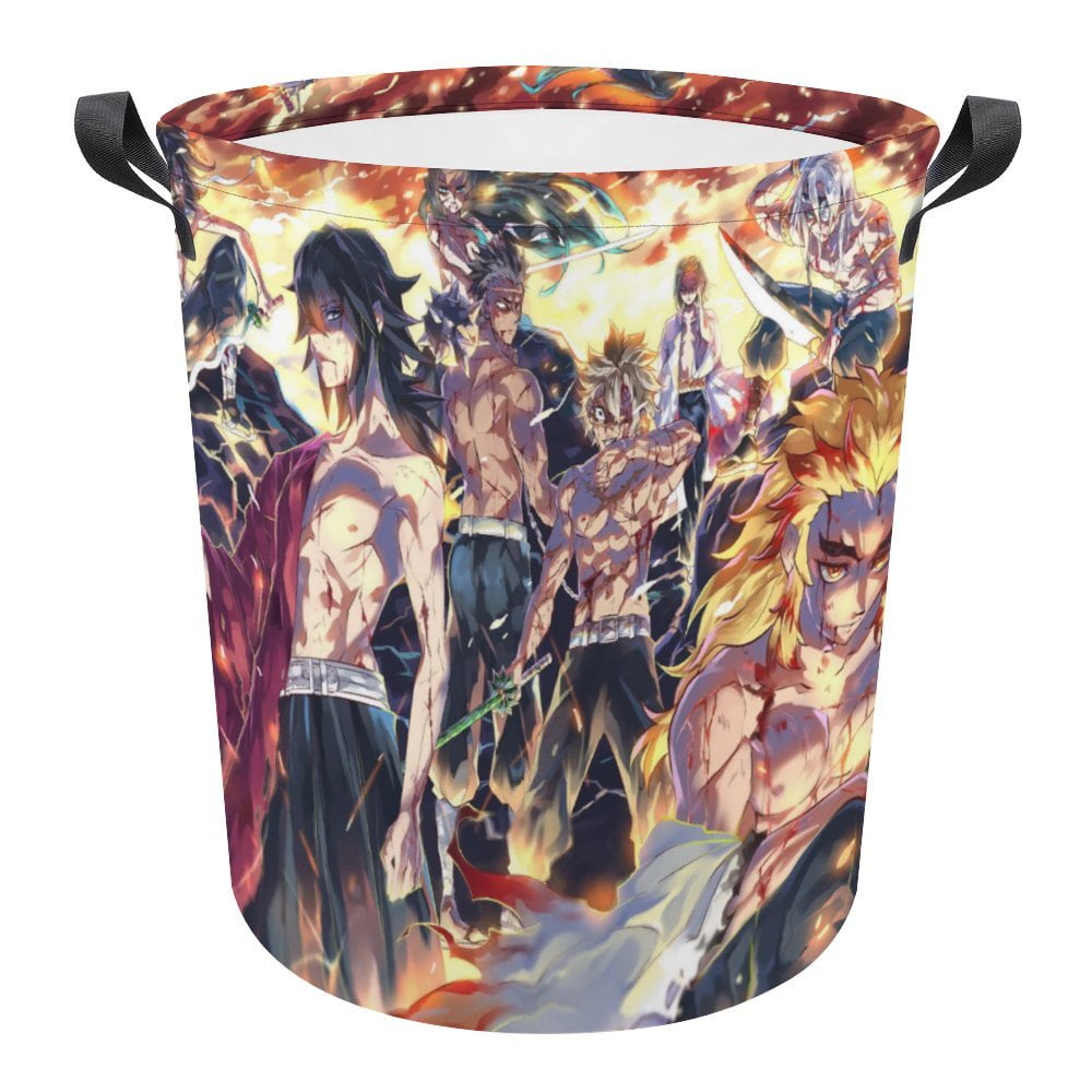 Anime Demon Slayer Kimetsu No Yaiba Large Laundry Hamper Basket Durable ...