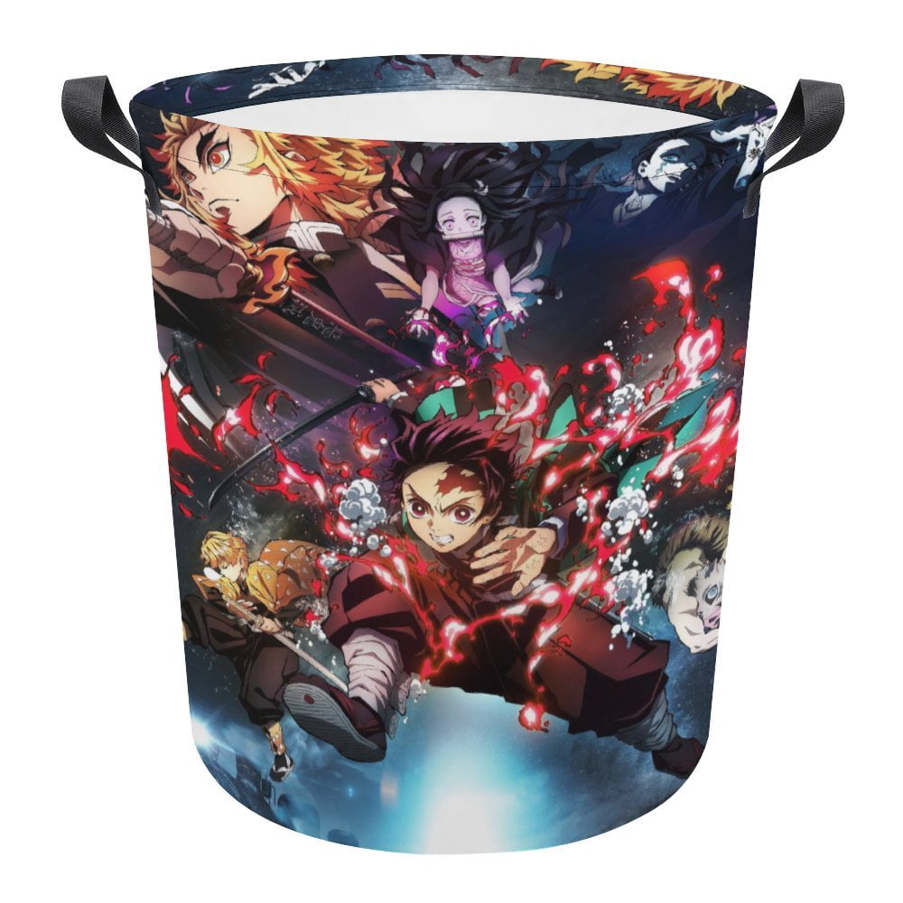 Anime Demon Slayer Kimetsu No Yaiba Large Laundry Hamper Basket Durable ...
