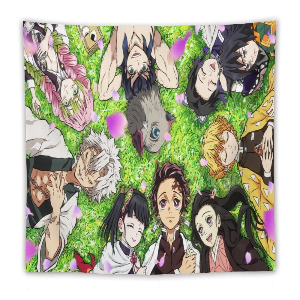 Anime Demon Slayer Kimetsu No Yaiba Tapestry, Wall Art Hanging Decor ...