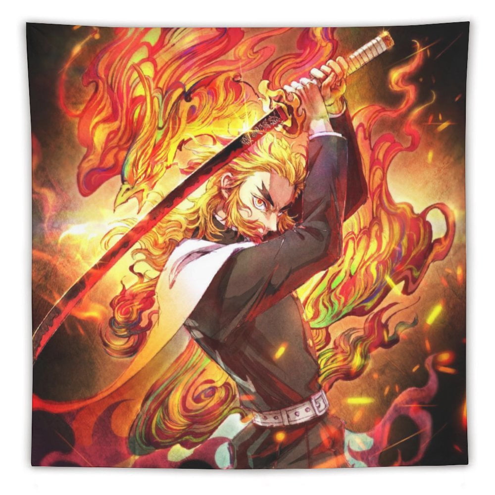 Anime Demon Slayer Kimetsu No Yaiba Tapestry, Wall Art Hanging Decor ...
