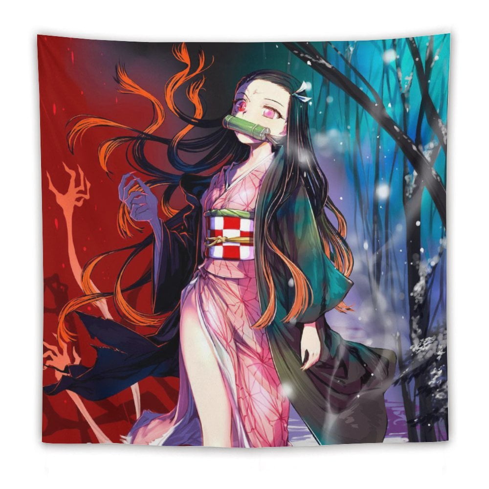 Anime Demon Slayer Kimetsu No Yaiba Tapestry, Wall Art Hanging Decor ...