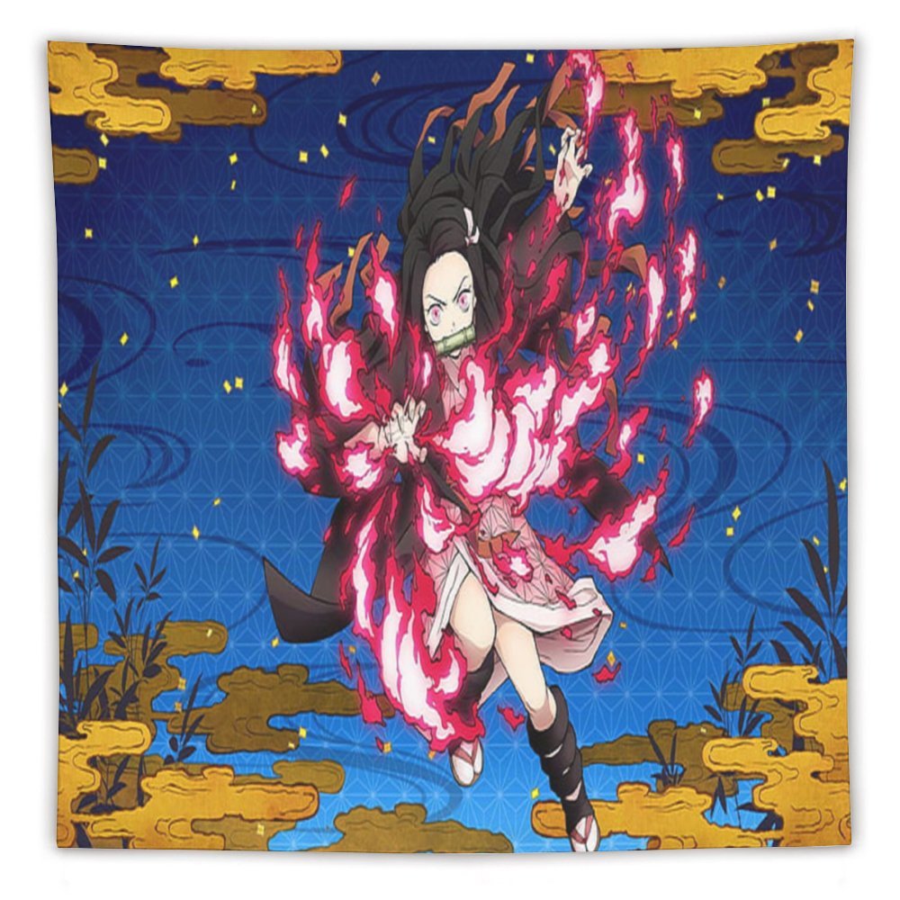 Anime Demon Slayer Kimetsu No Yaiba Tapestry, Wall Art Hanging Decor ...
