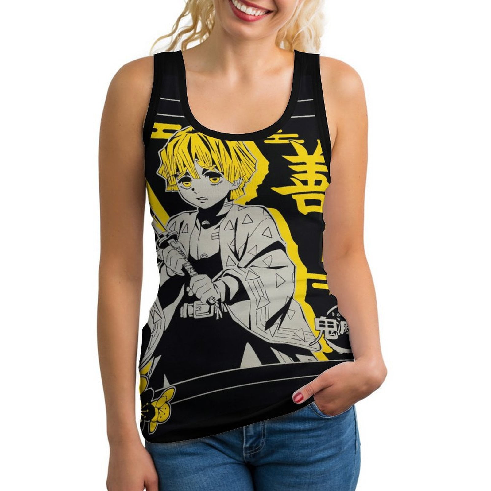 Anime Demon Slayer Kimetsu No Yaiba Womens Fashionable Vests Sports