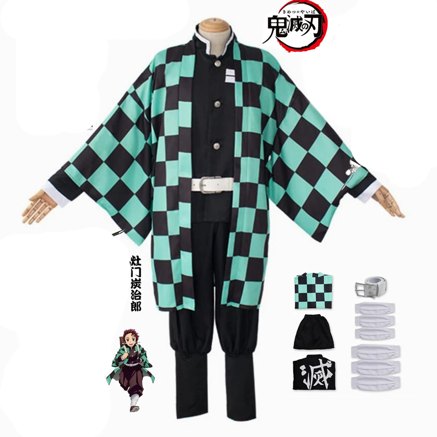 Anime Demon Slayer Kimono Kimetsu No Yaiba Zenitsu Giyu Tanjirou Kamado ...