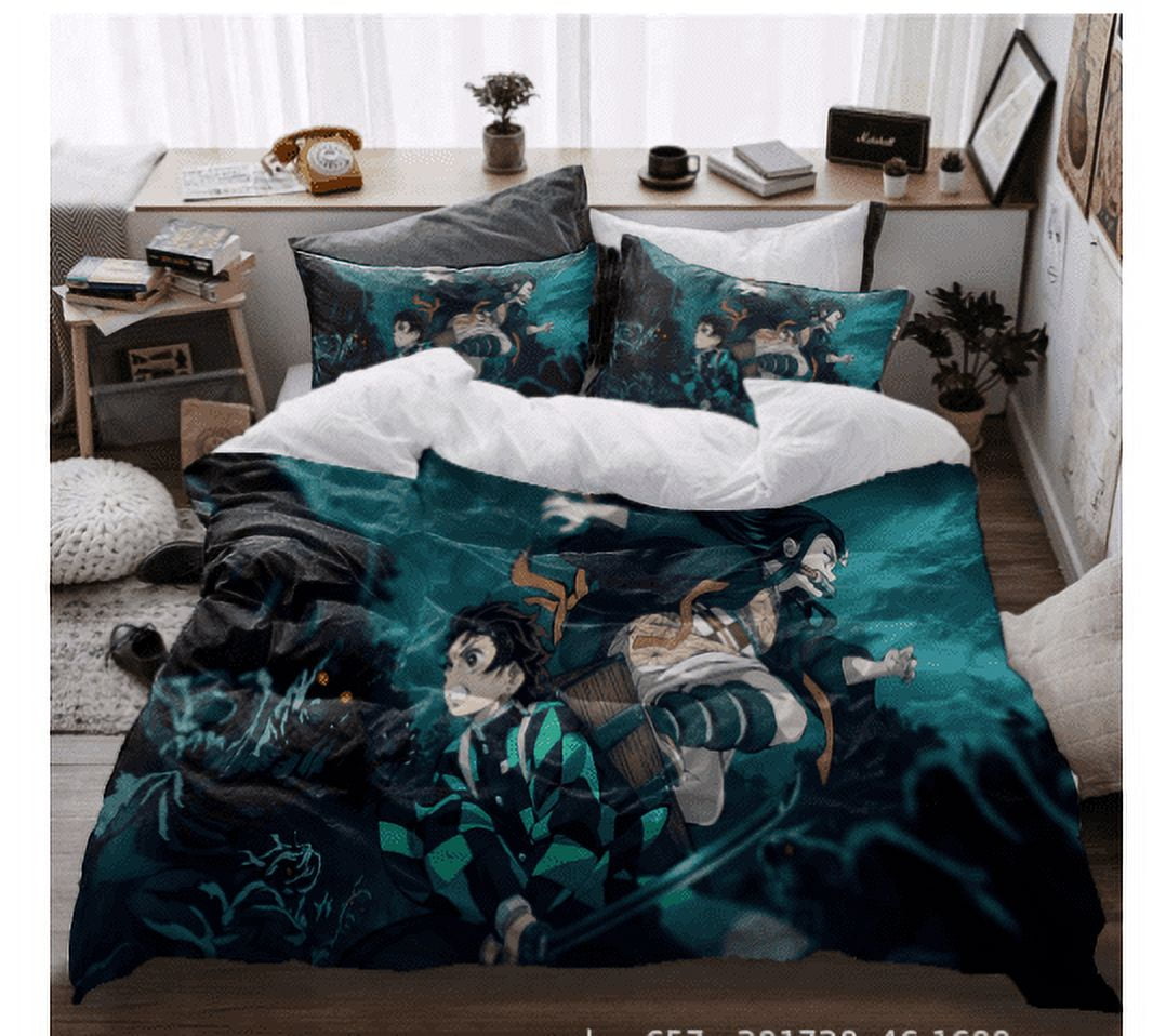 Anime Demon Slayer King Size Bedding Duvet Cover Sets for Room Decor ...