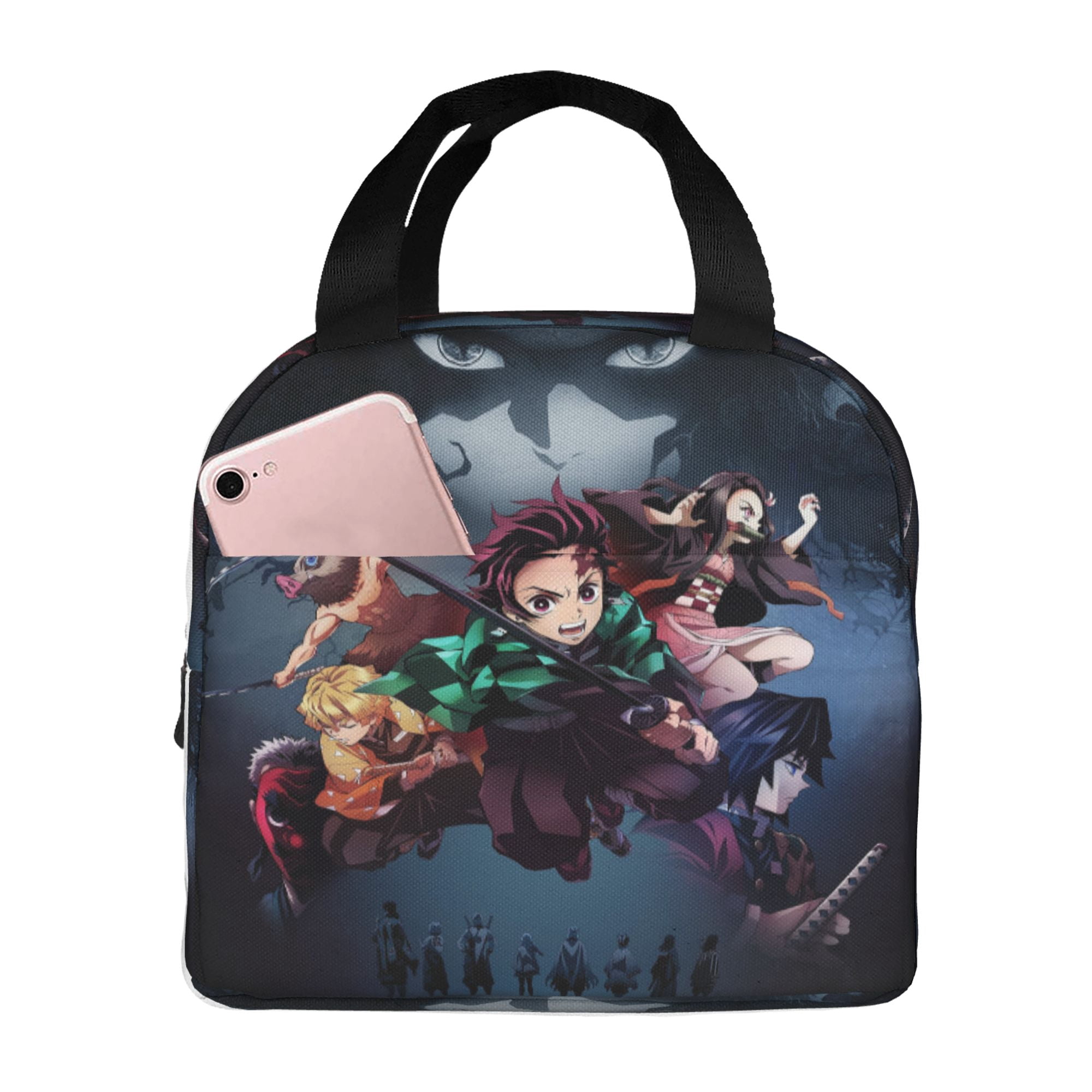 Anime Demon Slayer Lunch Bag Portable Tote Bag Insulated Lunch Box ...