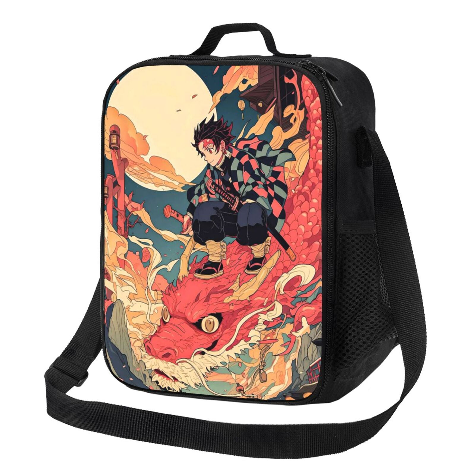 Anime Demon Slayer Lunch Box Reusable Lunch Bag Insulated Portable Tote ...