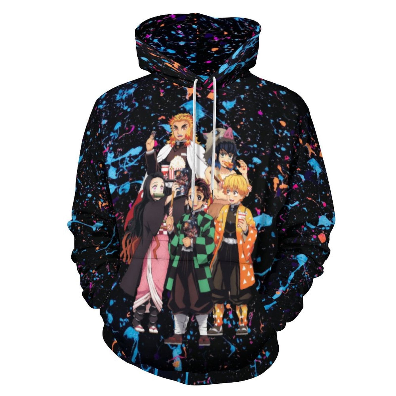 Anime Demon Slayer Men's Hoodie For Adult Youth Pullover Hooded ...