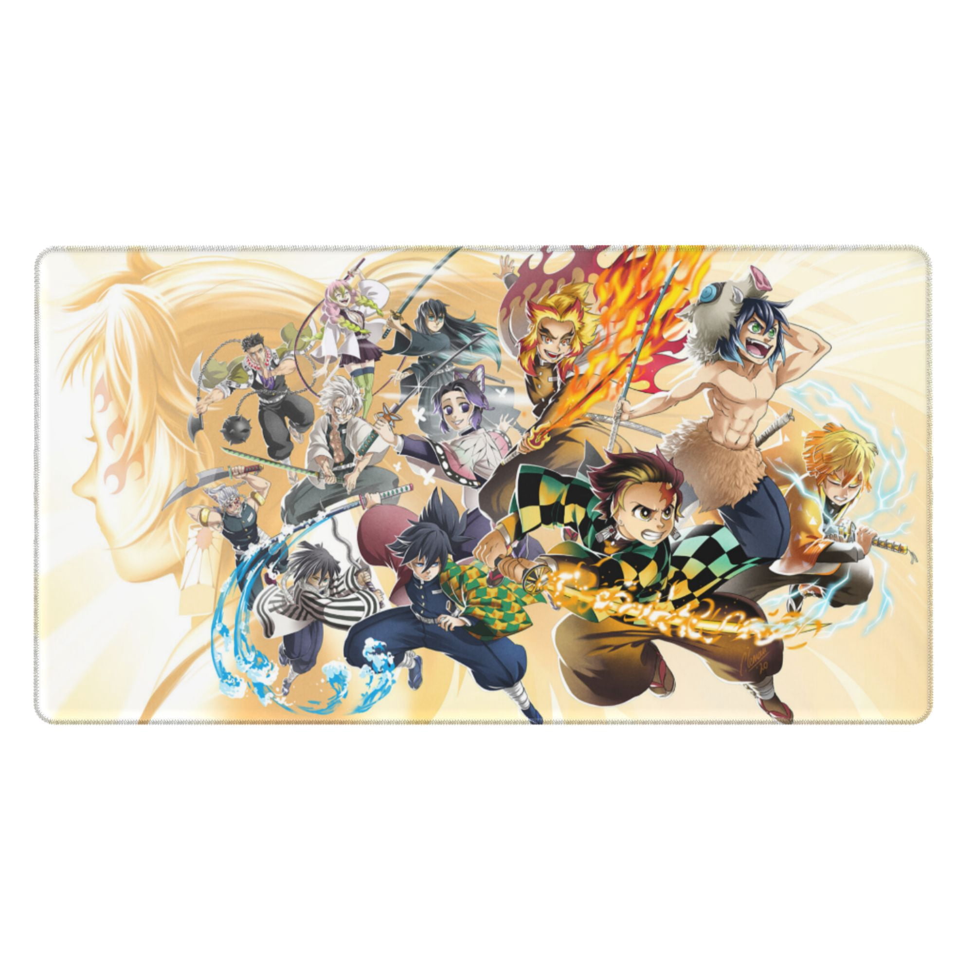 Anime Demon Slayer Mouse Pad Low Profile Thin Rubber Mouse Pad 29.5”*15 ...
